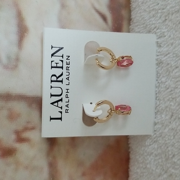 Ralph Lauren | Jewelry | New Ralph Lauren Huggie Stone Drop Hoop ...